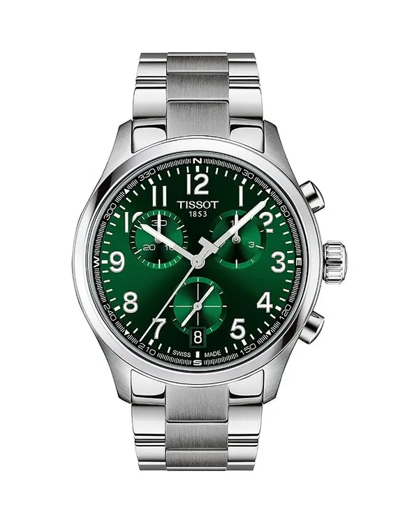 TISSOT Chrono Xl Chronograph, 42mm - Stainless Steel/green