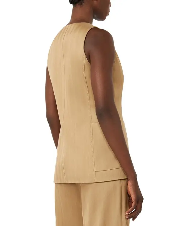Max Mara Mxmfalla Single Breasted Gilet - Desert