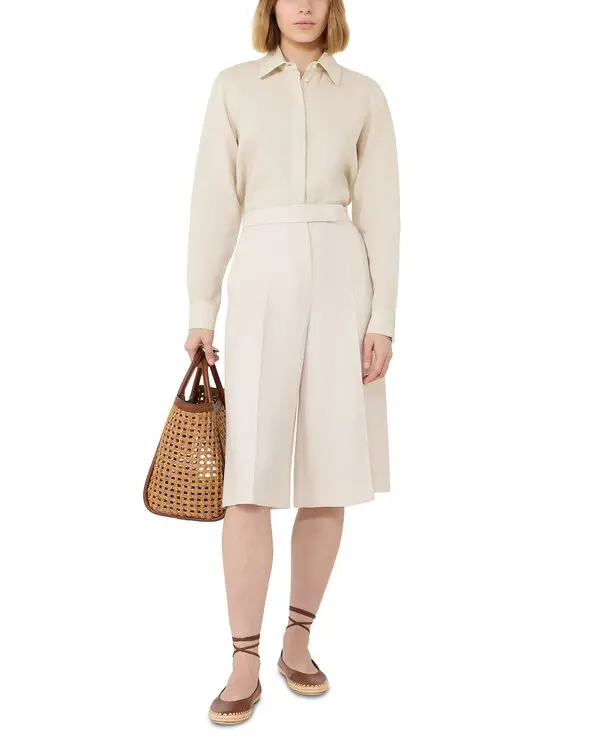 Max Mara Linen Button Down Shirt - Beige