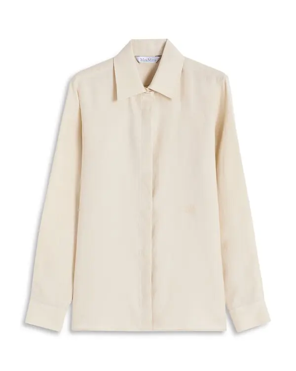 Max Mara Linen Button Down Shirt - Beige