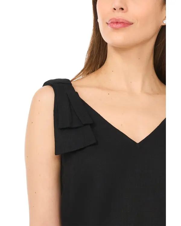 CECE DUPRAZ Bow Shoulder Tank - Rich Black