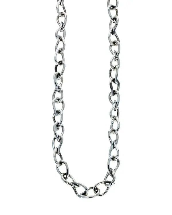KING BABY STUDIO Sterling Wild West Buffalo Paisley Link Chain Necklace - Silver