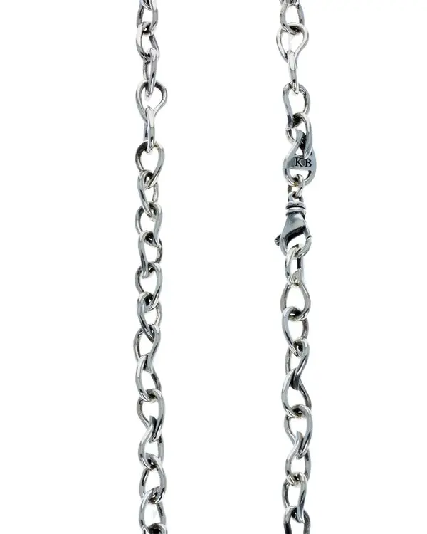 KING BABY STUDIO Sterling Wild West Buffalo Paisley Link Chain Necklace