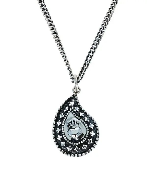 KING BABY STUDIO Sterling Wild West Paisley Pendant Necklace - Silver