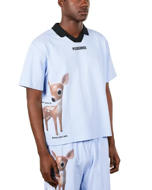 PLEASURES Relaxed Fit Wherever You Go Graphic Polo Shirt