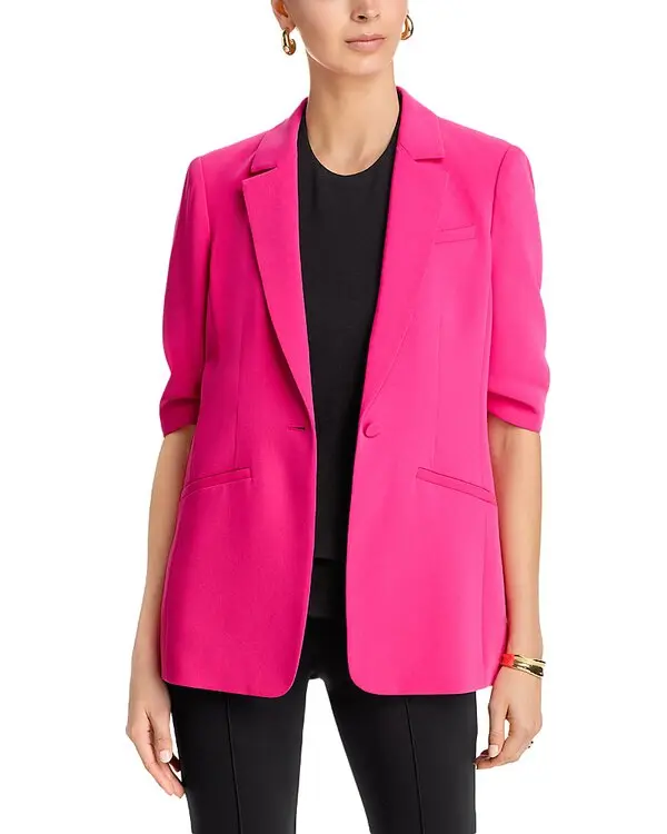 Cinq À Sept Short Sleeve Khloe Blazer - Beetroot Purple