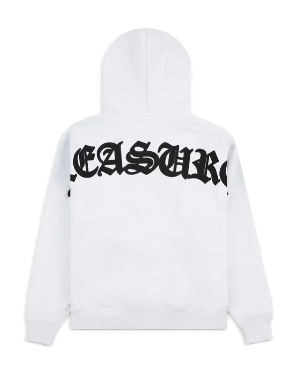 PLEASURES Relaxed Fit Logo Zip Hoodie - Heather