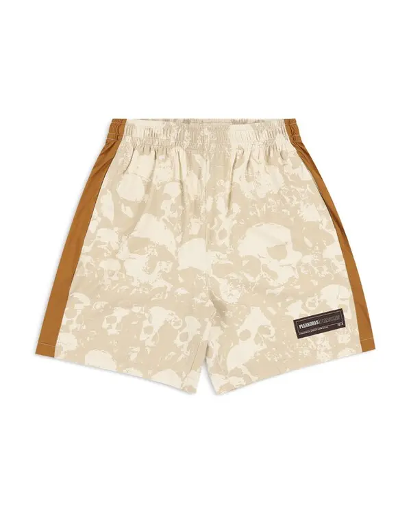 PLEASURES Despair 6" Skull Pattern Shorts - Ecru