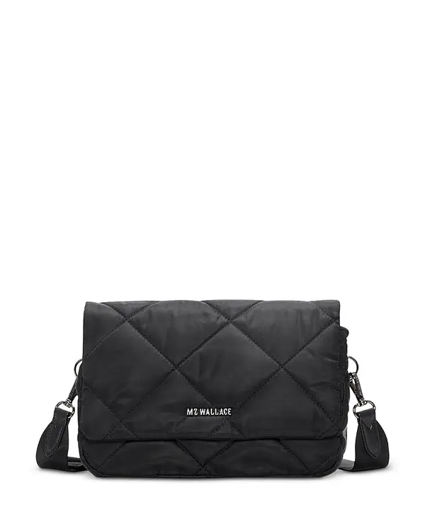 Mz Wallace Small Quilted Nylon Crossbody Bag - Black/charcoal