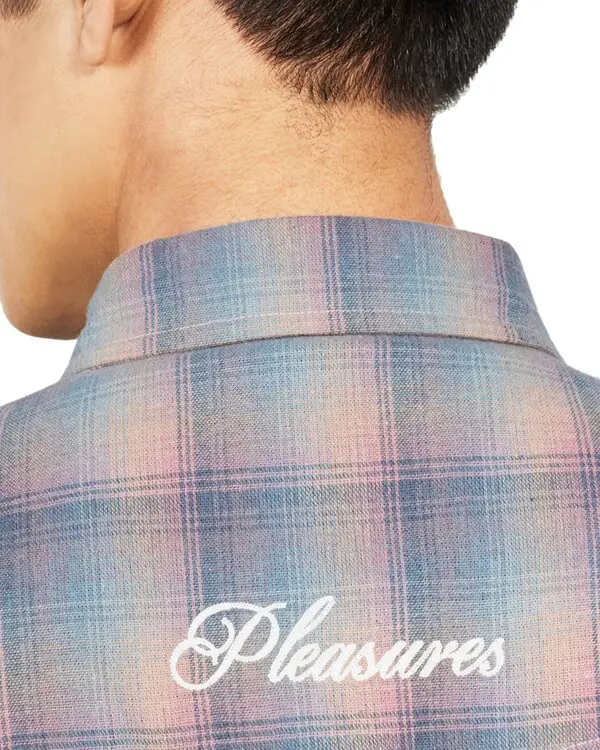 PLEASURES Sender Relaxed Fit Plaid Shirt
