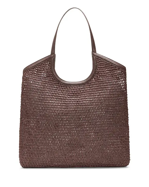 Mz Wallace Crochet Georgica Large Tote Bag - Brown Croc
