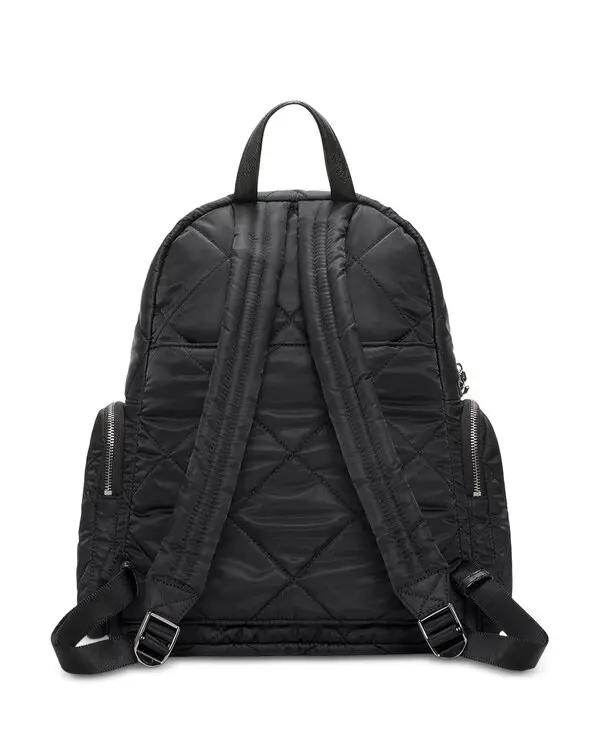 Mz Wallace Madison Extra Large Quilted Nylon Backpack - Black/black