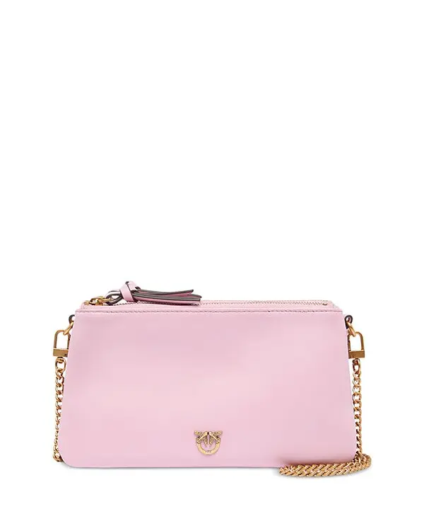 Pinko Double Mini Vitello Leather Crossbody - Pq