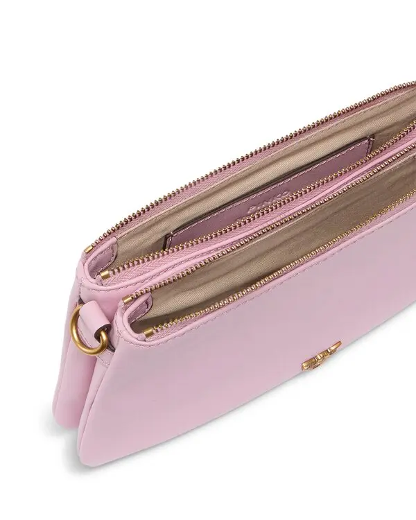 Pinko Double Mini Vitello Leather Crossbody