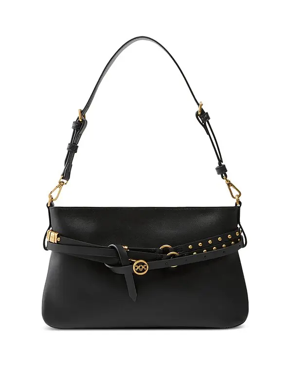 Pinko Mini Leather Belted Shoulder Bag - Zq