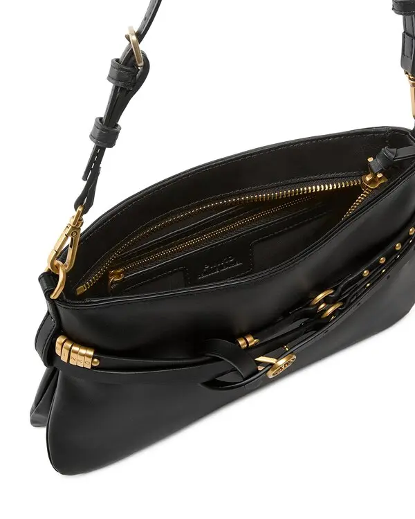 Pinko Mini Leather Belted Shoulder Bag - Zq