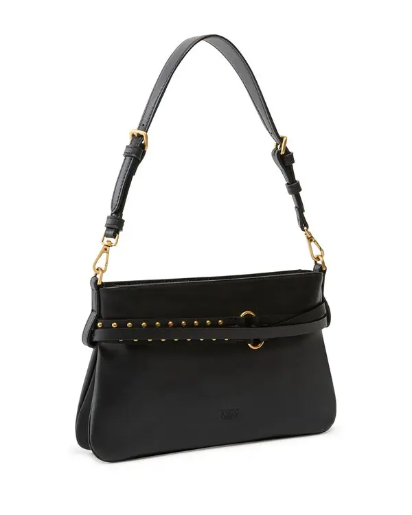 Pinko Mini Leather Belted Shoulder Bag - Zq