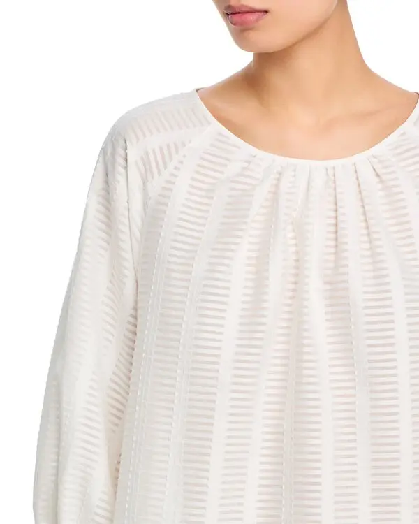 Lafayette 148 New York Oversized Blouse With Blouson Sleeves