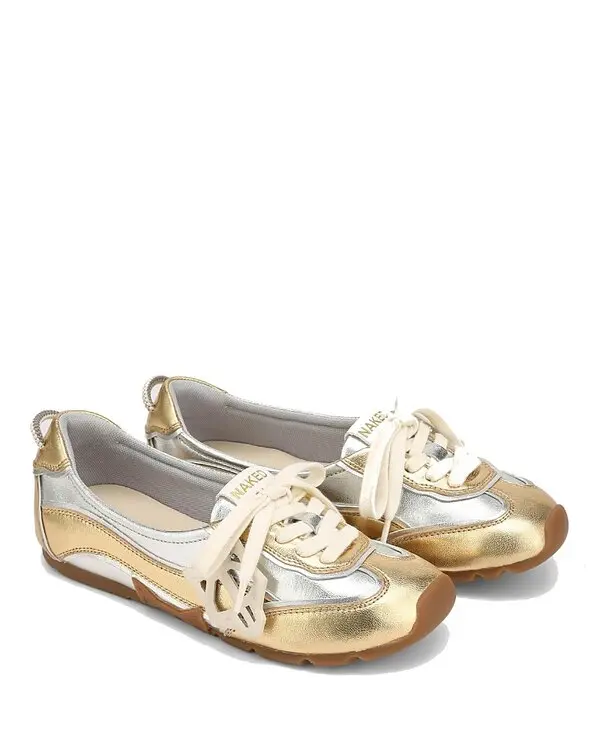 NAKED WOLFE Absolute Ballerina Flats - Metallic Gold