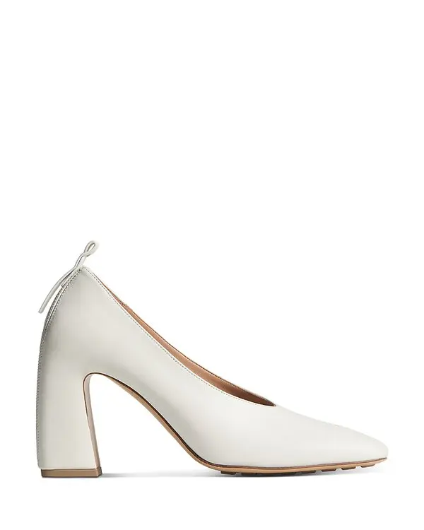 Bottega Veneta Allegra Leather Pumps - Ivory