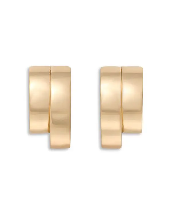 ROXANNE ASSOULIN The Double Up Oval Hoop Earrings - Gold