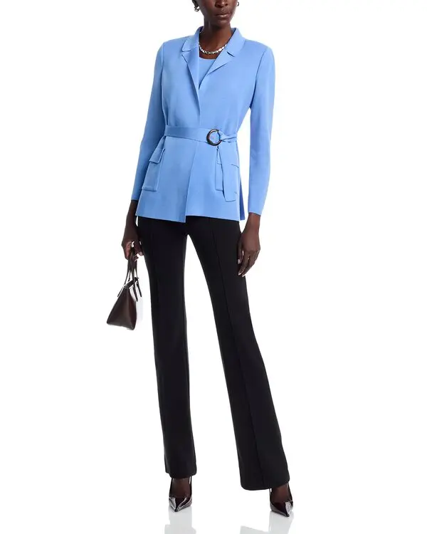 Misook Wrinkle Resistant Knit Belted Jacket