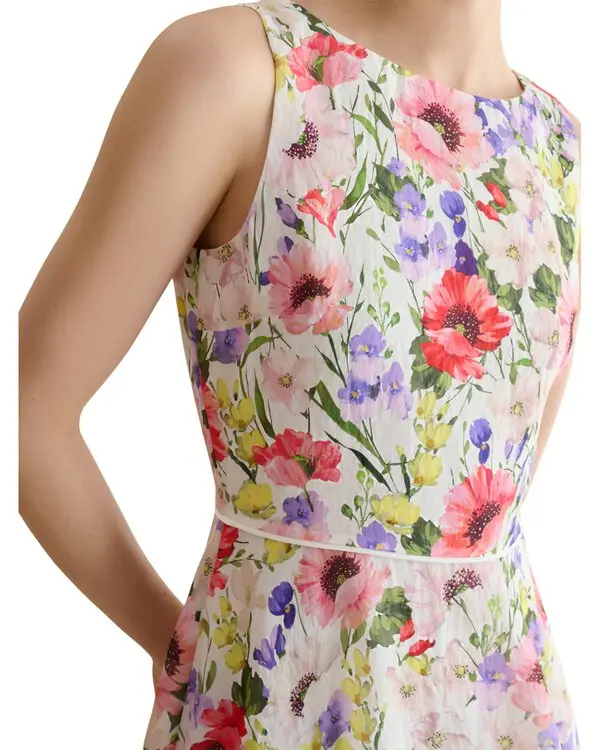 HOBBS LONDON Petite Carly Floral Dress - Ivory/multi