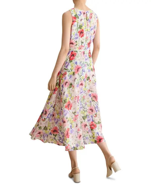 HOBBS LONDON Petite Carly Floral Dress - Ivory/multi