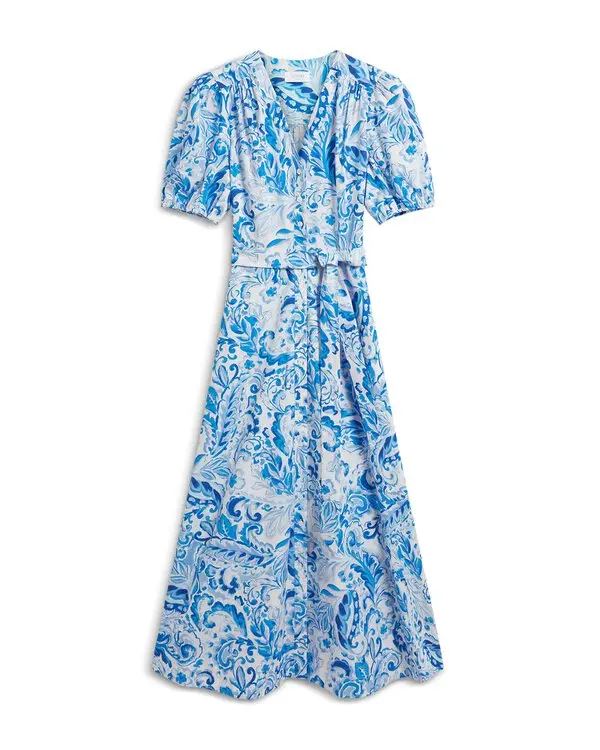 HOBBS LONDON Libby Midi Dress - Blue Multi