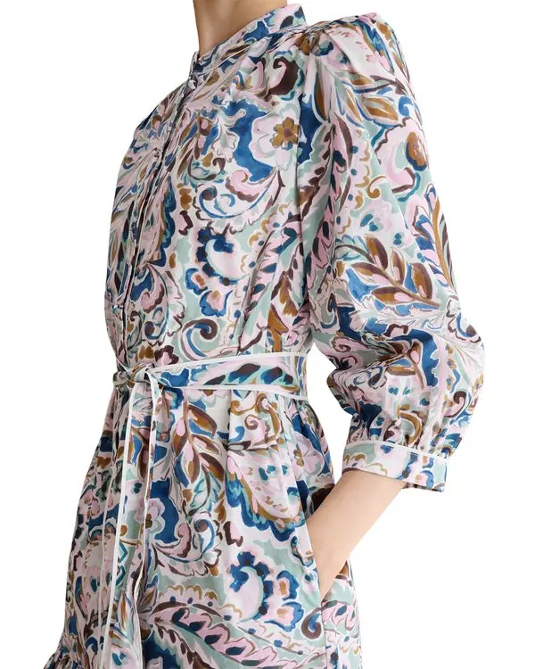 HOBBS LONDON Printed Cotton Shirt Dress