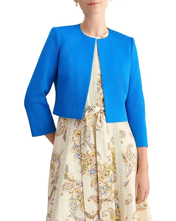 HOBBS LONDON Elize Cropped Jacket - Azure Blue