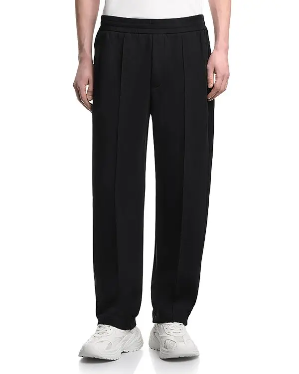 Emporio Armani Regular Fit Double Jersey Trousers - Black Beauty