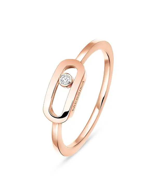 Messika Move Uno Diamond Link Ring - Pink Gold