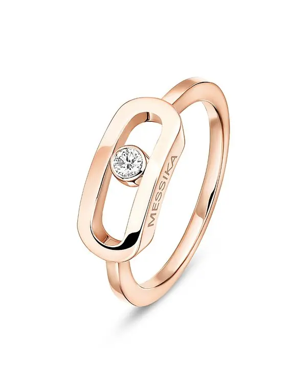Messika Move Uno Diamond Link Ring - Pink Gold