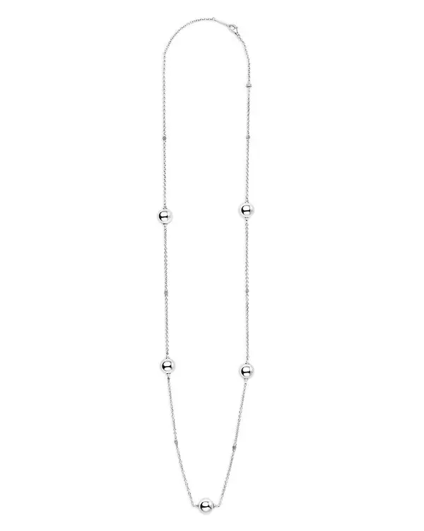 Lagos Sterling Bubbly Bead Long Station Necklace