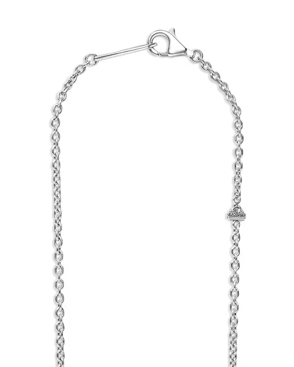 Lagos Sterling Bubbly Bead Long Station Necklace