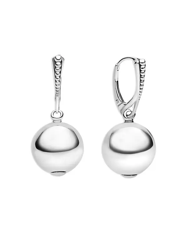 Lagos Sterling Caviar Bubbly Beaded Sphere Drop Earrings - Silver