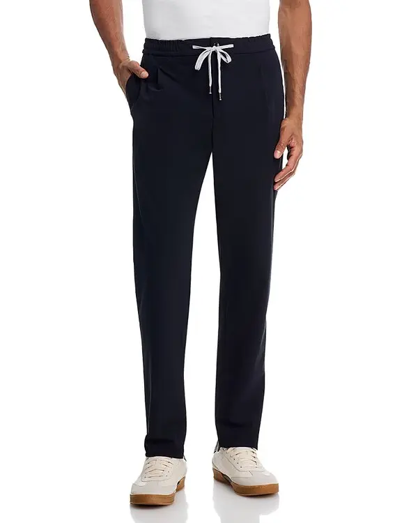 PT TORINO Kinetic Jersey Pleat Drawstring Jogger Pants - Black