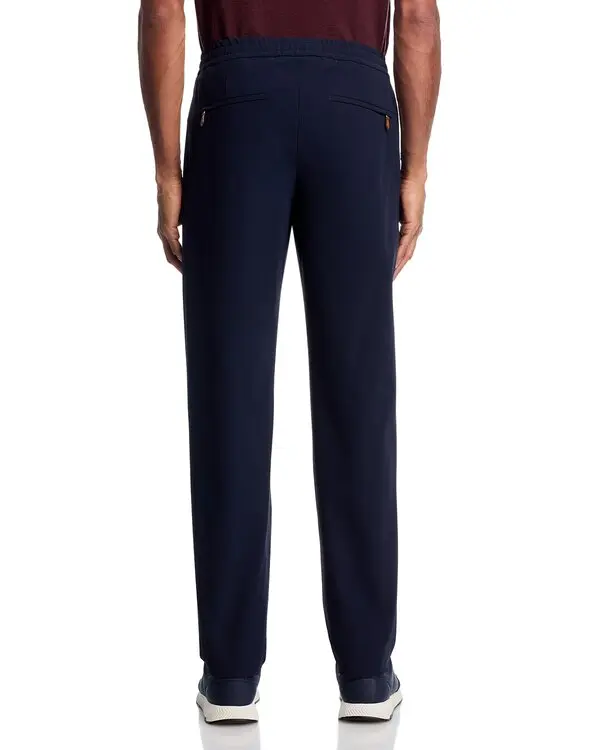 PT TORINO Kinetic Jersey Pleat Drawstring Jogger Pants - Navy