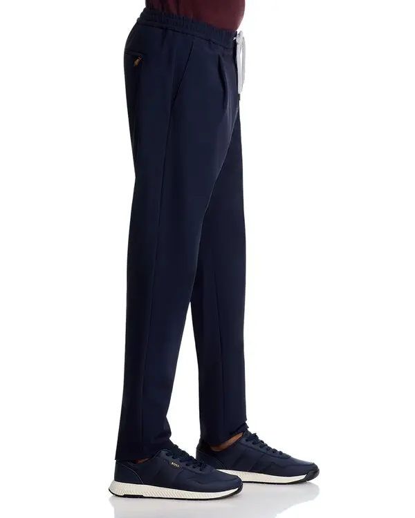 PT TORINO Kinetic Jersey Pleat Drawstring Jogger Pants - Navy