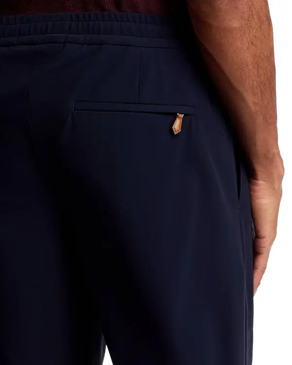 PT TORINO Kinetic Jersey Pleat Drawstring Jogger Pants - Navy