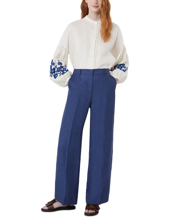 Max Mara Linen Trousers - Navy
