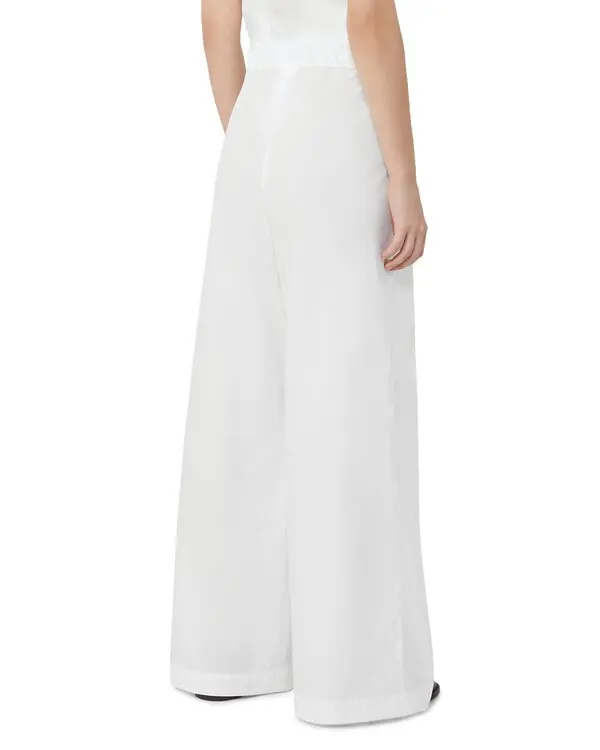 Max Mara Wide Leg Pleated Pants - White