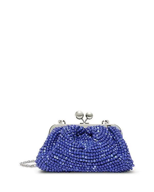 Max Mara Eschimo Beaded Handbag - Midnight Blue