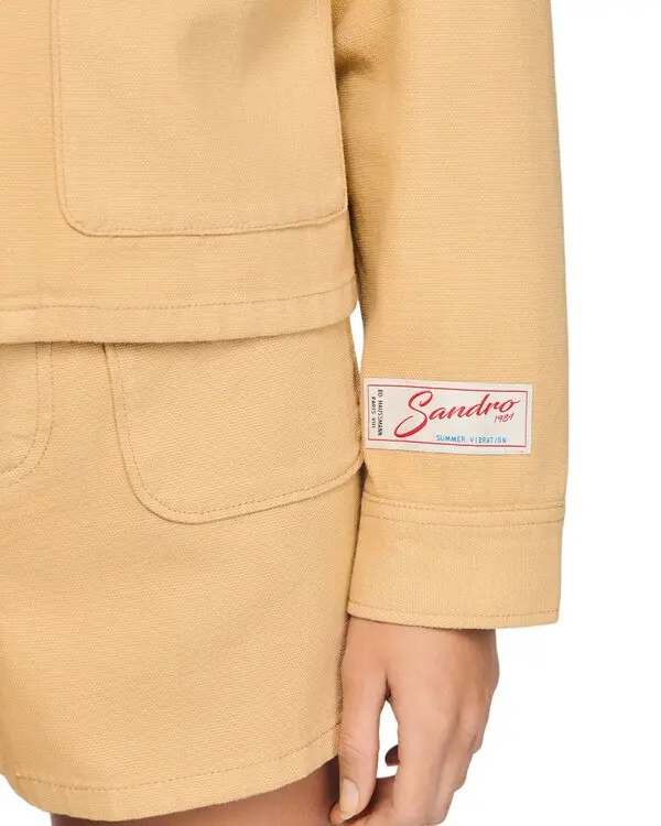Sandro Dallas Denim Jacket - Beige