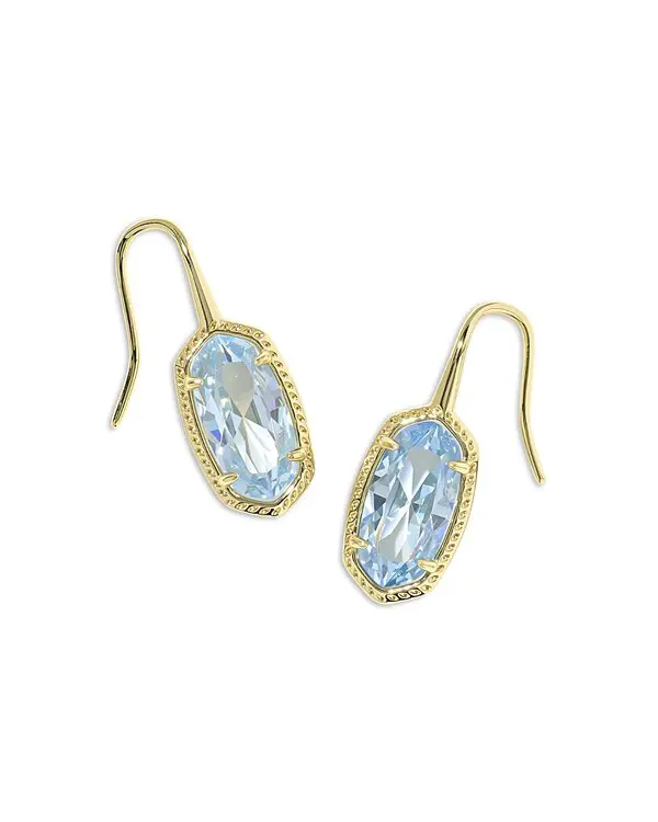Kendra Scott Lee Cubic Zirconia Drop Earrings - Gold Light Blue