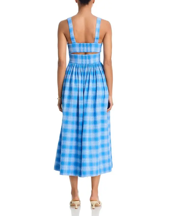 Cara Cara Clover Plaid Midi Dress