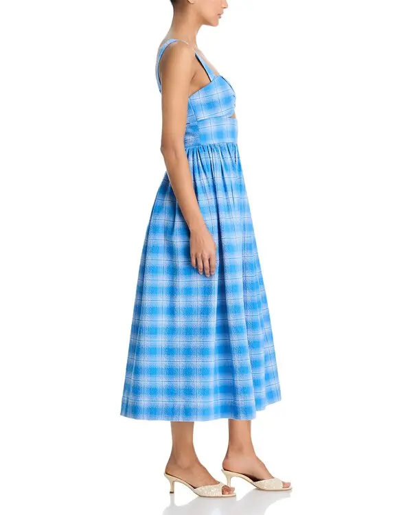 Cara Cara Clover Plaid Midi Dress