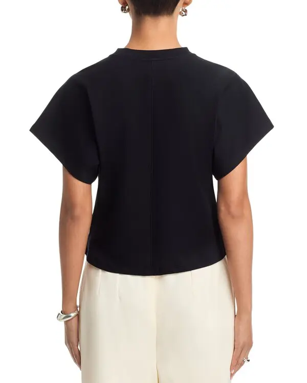 Majestic Filatures Supima Cotton Interlock Semi Relaxed Crewneck Tee - Noir