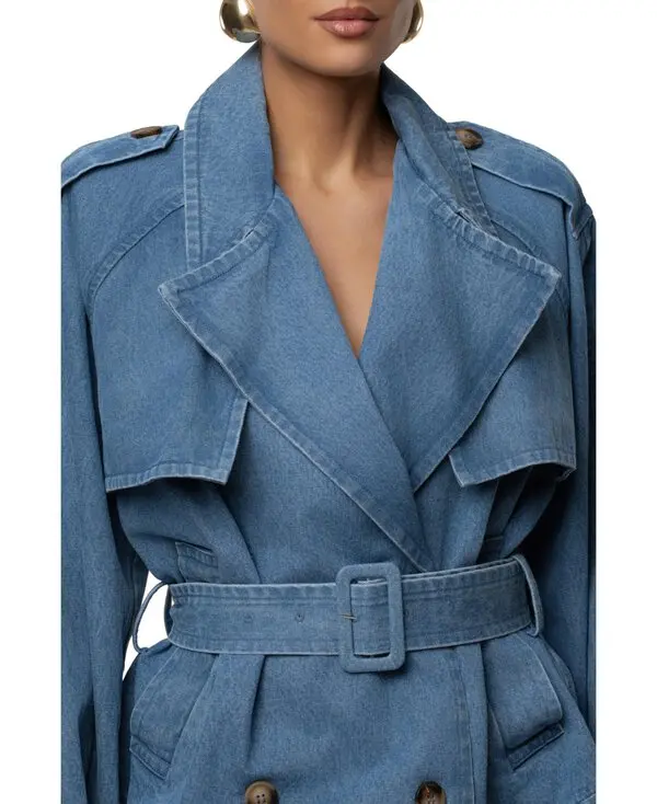 JLUXLABEL Double-breasted Jacket - Denim
